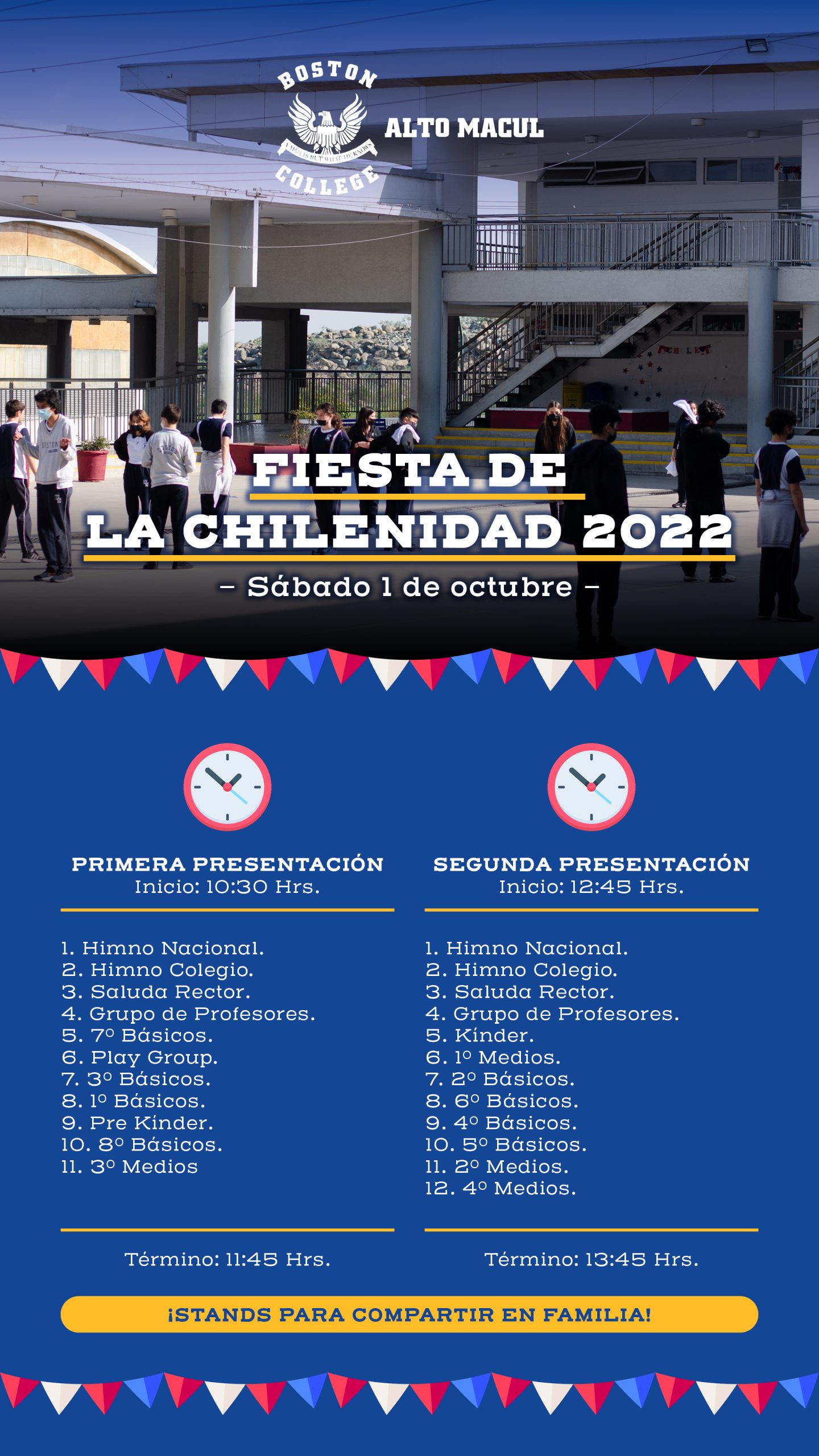 PROGRAMA FIESTA CHILENIDAD » Boston College Alto Macul