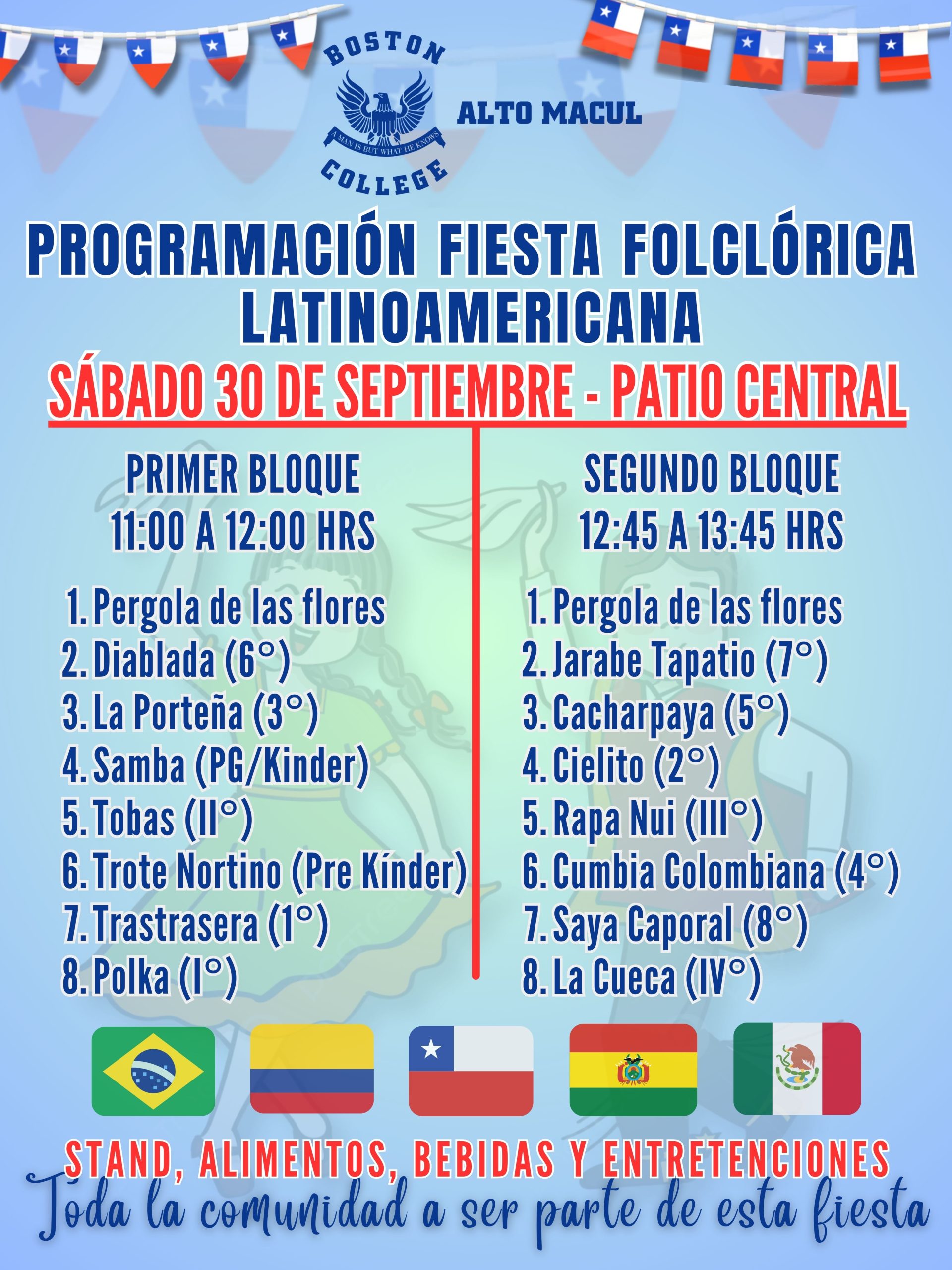 PROGRAMA OFICIAL FIESTA FOLCLÓRICA 2023 » Boston College Alto Macul